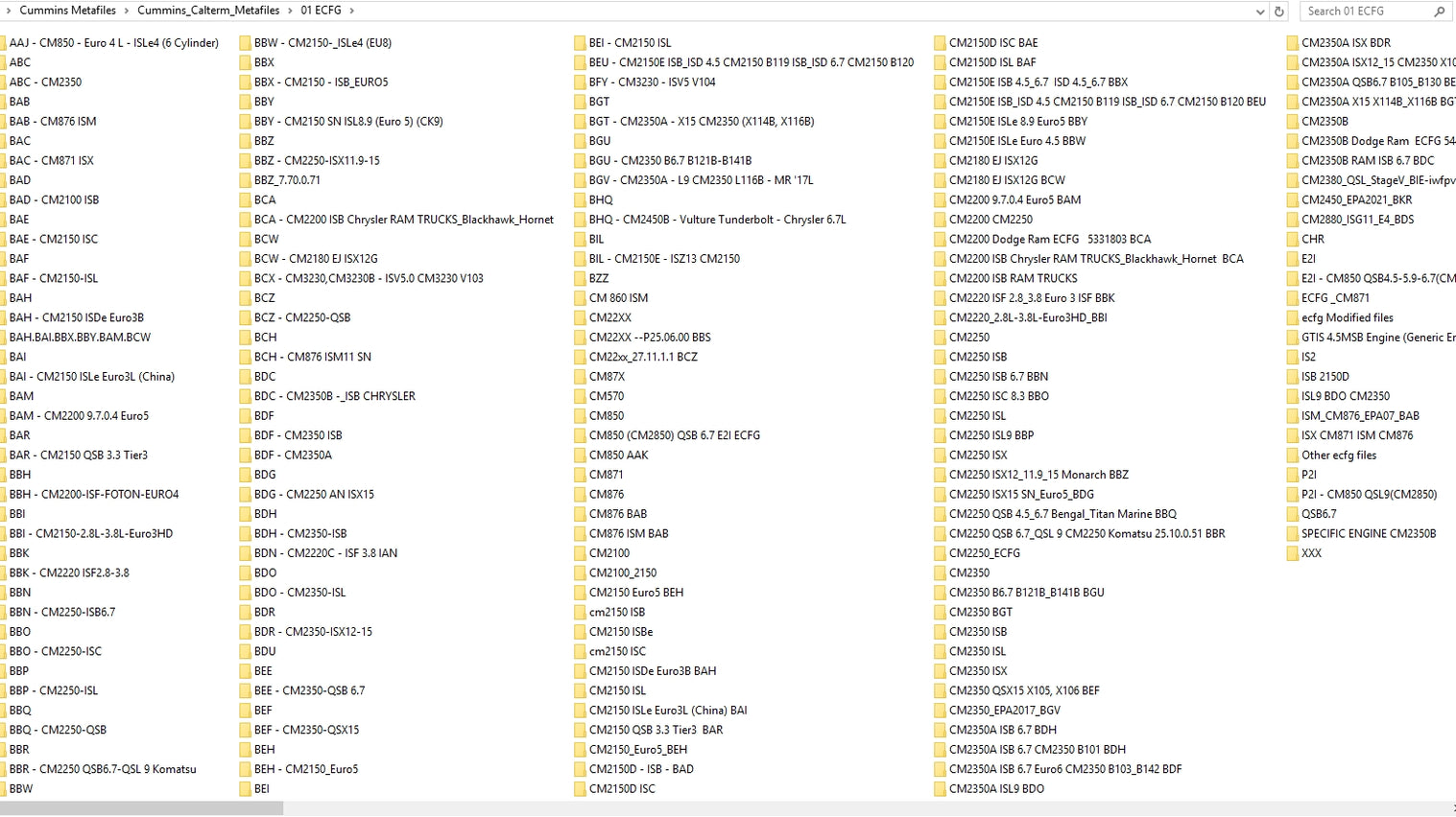 Cummins METAFILES 52GB ECFG E2M SCREEN CBF Config & Delete FILES Updat – Motorsymph Diesel